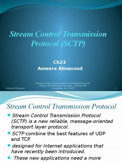 Stream Control Transmission Protocol Sctp Pdf Transmission Control Protocol Internet Protocols