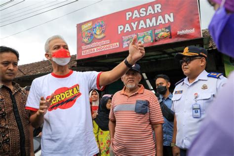 Ganjar Minta Rekayasa Lalu Lintas Antisipasi Kemacetan Di Pasar Tumpah