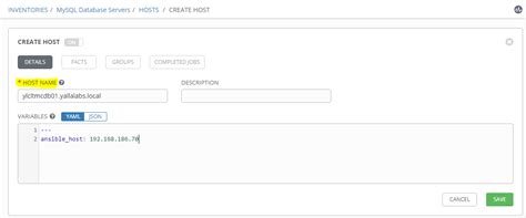 How To Add A New Inventory Create A Host And Credential In AWX Ansible Tower YallaLabs