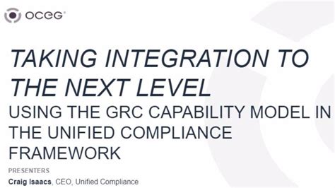taking integration to the next level using the grc capability model
