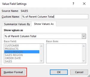 Show The Percent Of Parent Column Total With Excel Pivot Tables MyExcelOnline