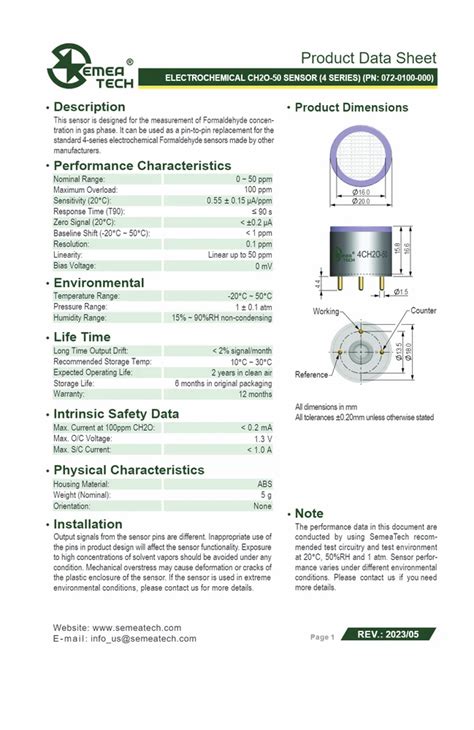 Electrochemical Formaldehyde Gas Sensor At ₹ 6899 Piece Gas Sensors In Ahmedabad Id
