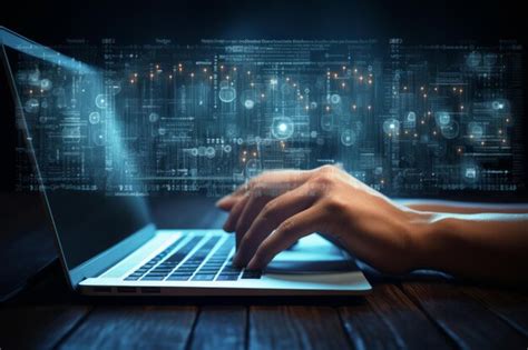 Mastering the Art of Digital Coding Handson Learning with Double Exposure | Premium AI-generated ...