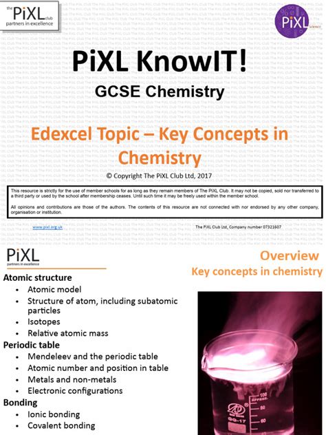 Edexcel Chemistry Key Concepts In Chemistry Knowit Gcse 1 Pdf Ion Chemical Compounds