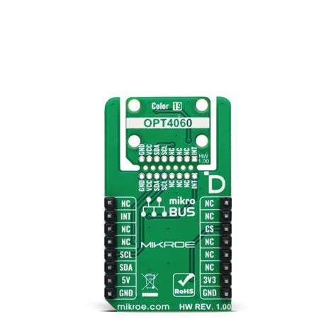 color 19 click rgbw color and light intensity sensing mikroe 6415