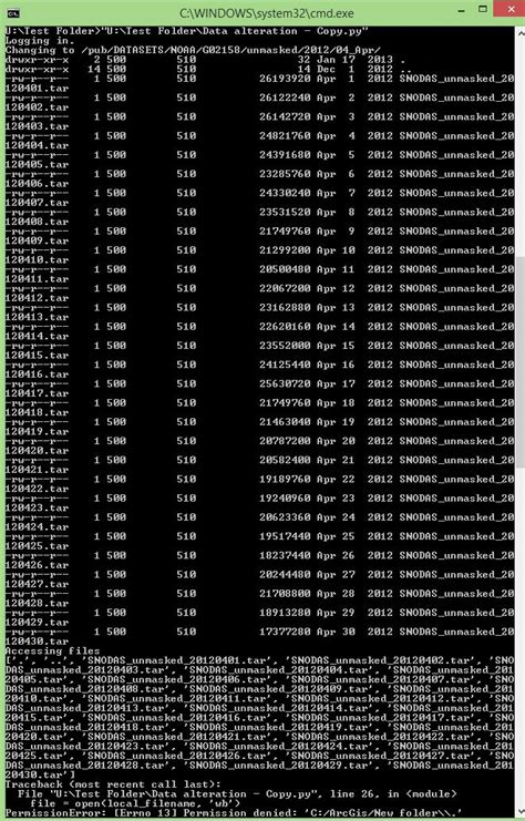 Python Permission Denied Error From Downloading All Files From Ftp