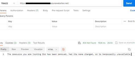 Azure ASP NET Core Web API Disabled Trace Request Stack Overflow