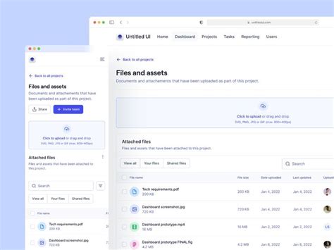 Dashboard File Upload Design