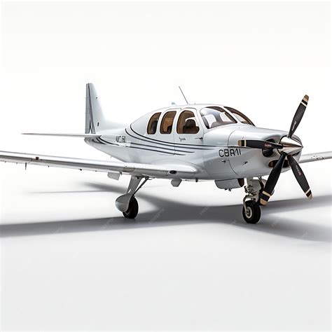 Premium Ai Image Isolated Of Cirrus Sr20 1999 Single Engine Aircraft On White Background On