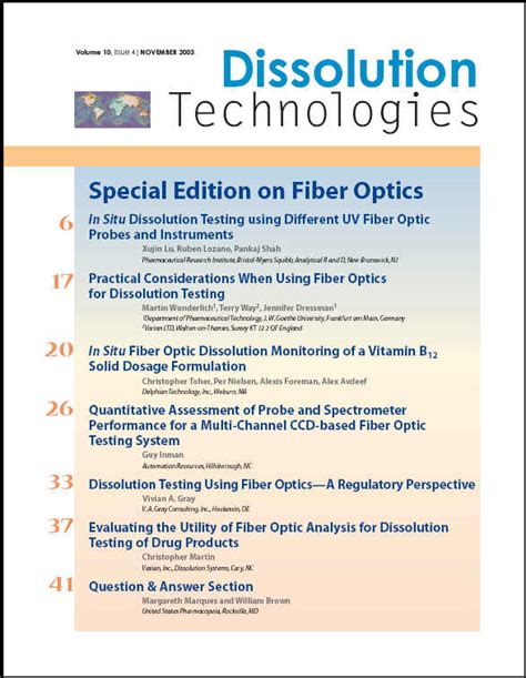 2003 Dissolution Techologies Back Issues