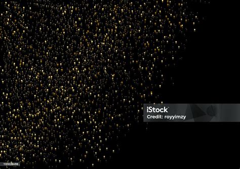 골드 반짝이 텍스처 검정색 배경에 고립입니다 입자가 축 색 합니다 색종이 디자인의 황금 폭발 벡터 일러스트 0명에 대한 스톡 벡터 아트 및 기타 이미지 Istock