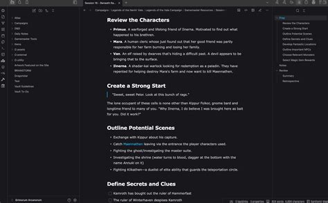 How I Prepare For Dandd With Obsidian