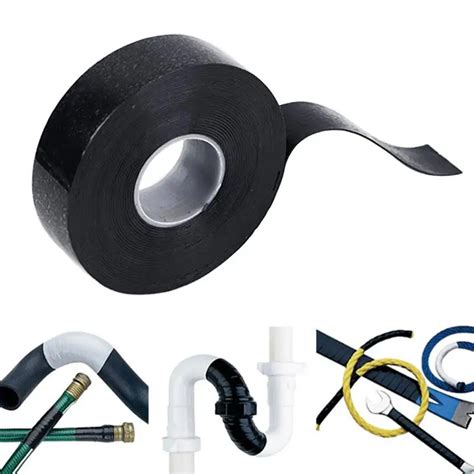 4 메터 블랙 고무 성능 수리 본딩 구조 자기 융합 전기 와이어 호스 테이프black Electrical Taperubber
