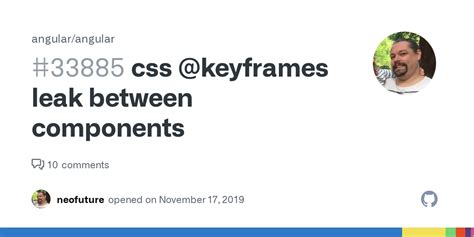Css Keyframes Leak Between Components Issue Angular Angular GitHub