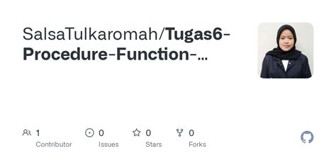 Github Salsatulkaromahtugas6 Procedure Function Dan View