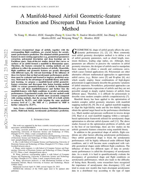 A Manifold Based Airfoil Geometric Feature Extraction And Discrepant
