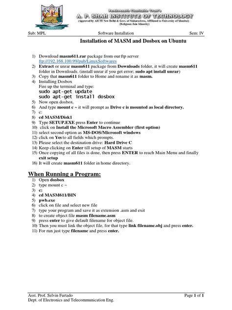 install dosbox and masm pdf pdf computers
