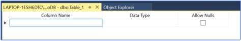 How To Create A Table Using SQL Server Management Studio