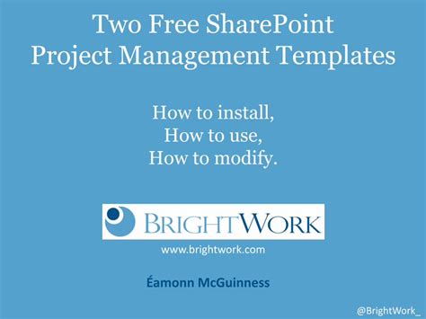 Pdf Free Sharepoint Project Management Templates From Brightwork And Atidan Dokumentips