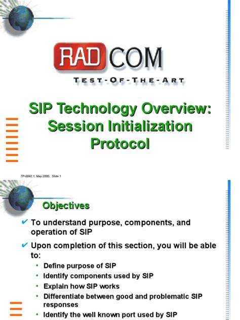 Sip Technology Overview Session Initialization Protocol Pdf