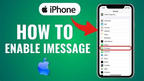 How To Enable Imessage On A Iphone YouTube