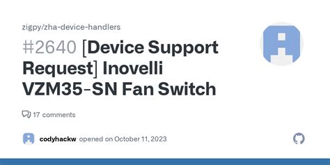 Device Support Request Inovelli Vzm35 Sn Fan Switch · Issue 2640 · Zigpyzha Device Handlers