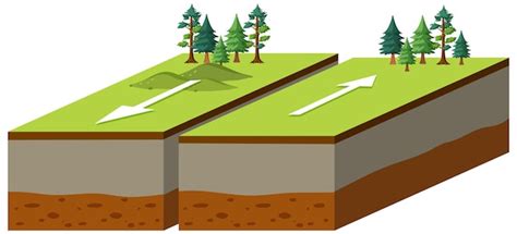 Premium Vector Transform Plate Boundary Tectonic Plate Interactions