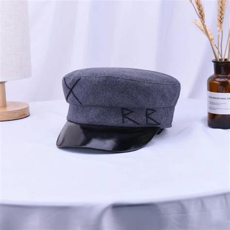 Меховая зимняя черная плоская шляпа бейсболка для женщин и мужчин модные береты шапка для