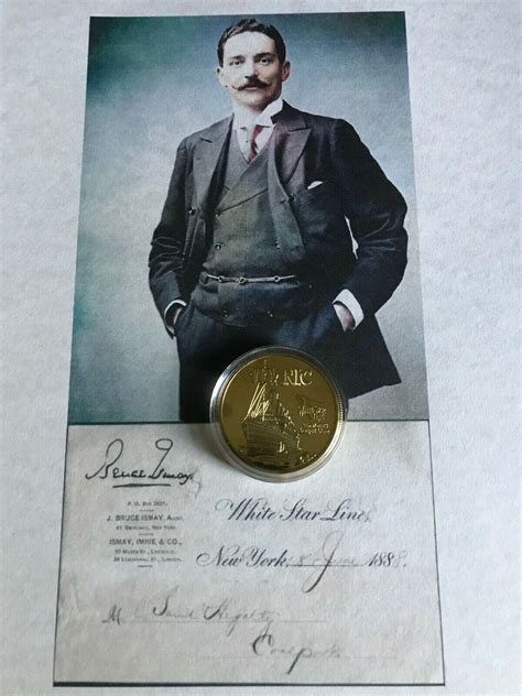 J Bruce Ismay Wsl Titanic Colorized Photo With Signature 3786946316