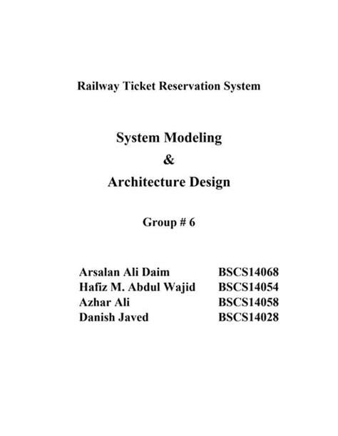 System Modeling And Achitecture Design Pdf