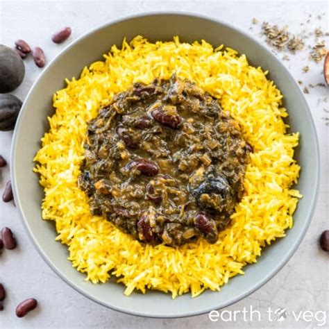 Vegetarian Ghormeh Sabzi Persian Herb Stew Earth To Veg