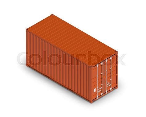 Red Metal Freight Shipping Container Stock Image Colourbox