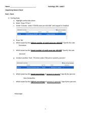 Lab Docx Name Sociology Lab Organizing Data In Excel Part I Excel Sorting Data A