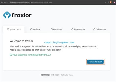 Install Froxlor Server Management On Debian Bookworm ComputingForGeeks