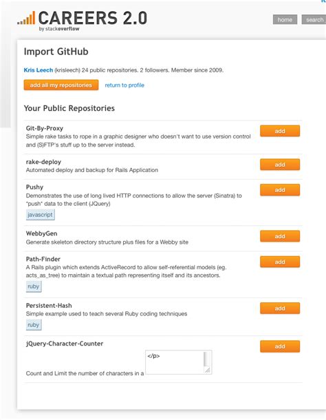 Import Github Is Not Showing All My Public Repositories Meta Stack