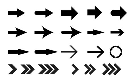 Black Arrows Icons Cursor Different Arrow Signs Png Images Eps Free Download Pikbest