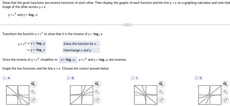 Solved Show That The Given Functions Are Inverse Functions Chegg