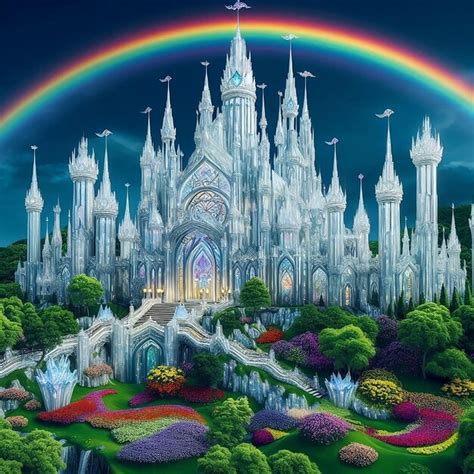 Crystal Castle Premium Ai Generated Image