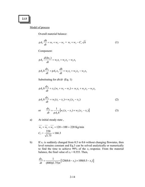 Process Dynamics And Control Solutions For Problems 4th Edition Dale