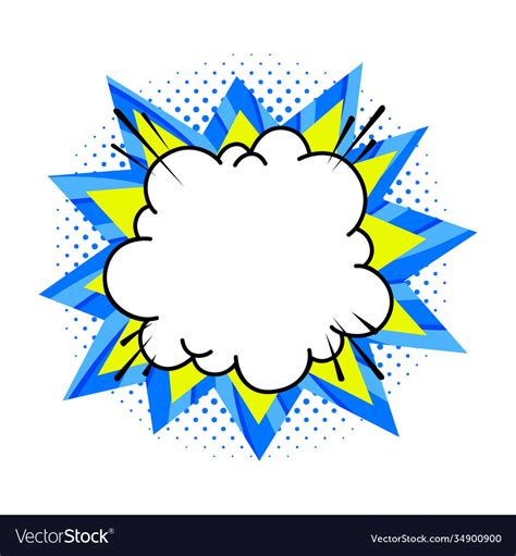Comics pop-art style empty bang shape on a multi Vector Image