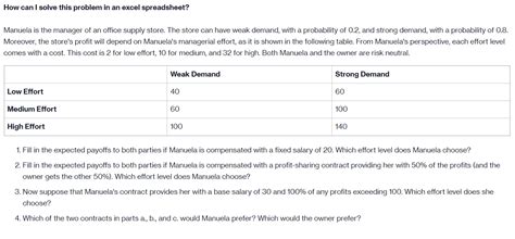 Solved How Can I Solve This Problem In An Excel Spreadsheet Chegg