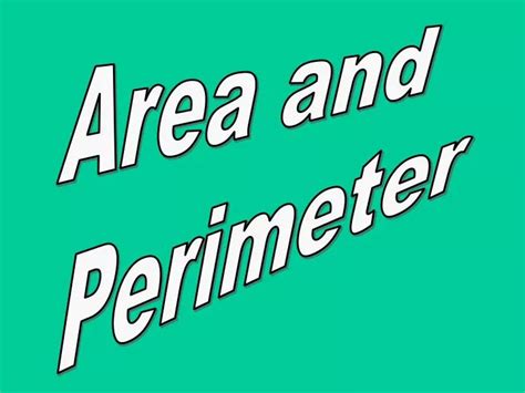 PPT Area And Perimeter PowerPoint Presentation Free Download ID 2996488
