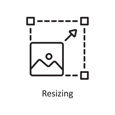 Resizing Vector Outline Icon Design Illustration Design And Development Symbol On White