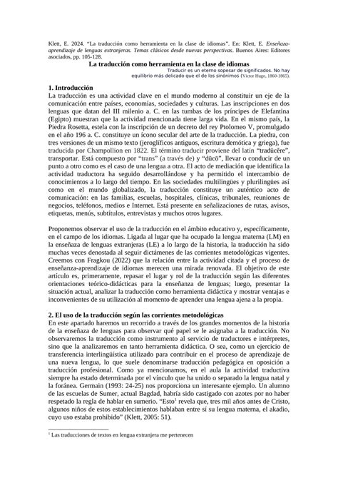 Pdf La Traducción Como Herramienta De La Clase De Idiomas