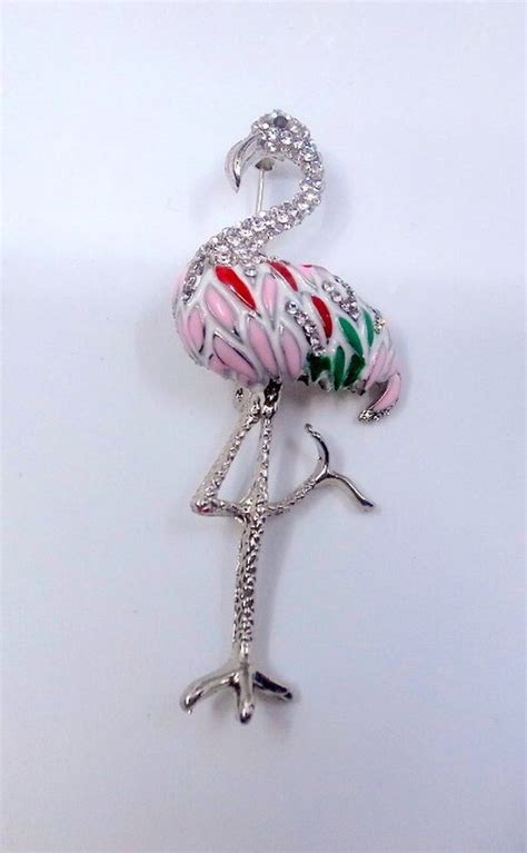 Vintage White Flamingo Gem