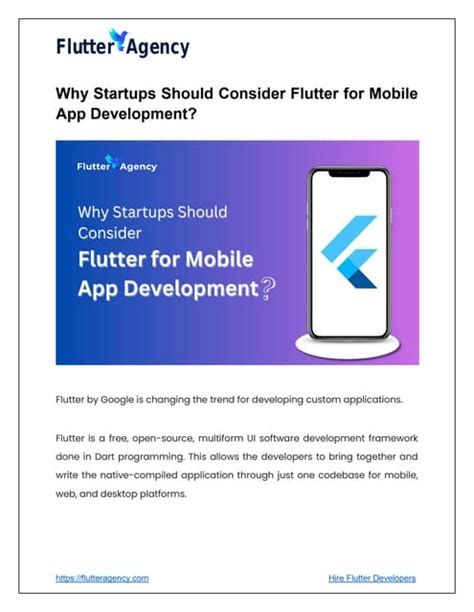 Why Startups Should Consider Flutter For Mobile App Development Pdf
