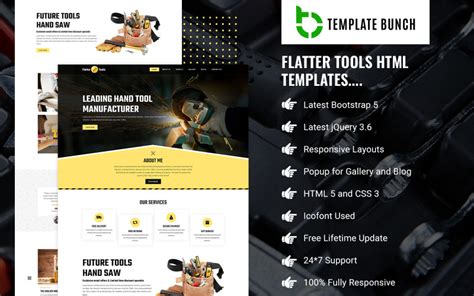 Flatter Tools Tools Shop Html5 Website Template
