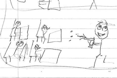 피로 쓴 666′과 잔혹스케치 17명 살해한 美 총기난사범 옥중 그림 보니