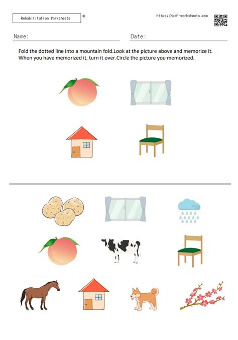 Alphabet Memory Updating Task Rehabilitation Worksheets