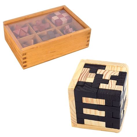 1pcs 3d Wooden Puzzles 54 T Shaped Blocks Geometri Vicedeal